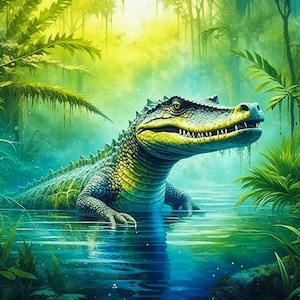Crocodile Digital Art | Animal Clipart | 10 High Quality Jpgs | Digital ...