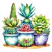 Succulents Digital Art | Clipart | 10 High Quality Jpgs | Digital ...
