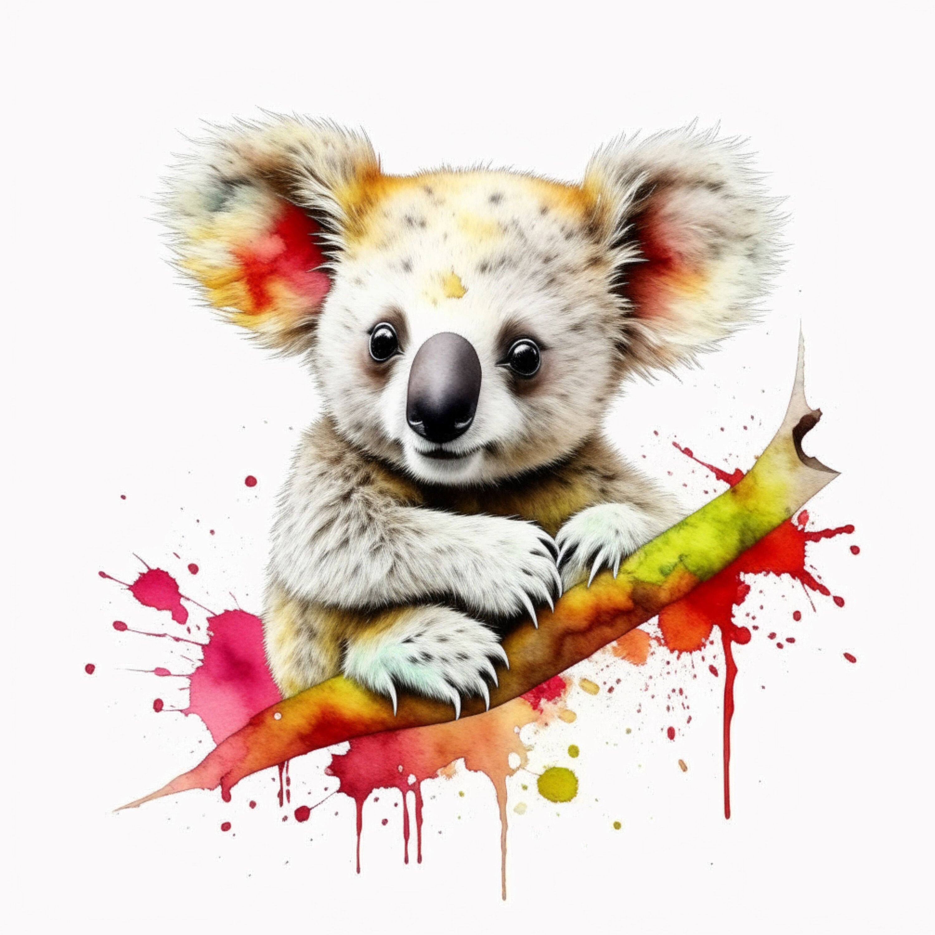 Red Koala Digital Art Koala Bear Clipart 15 High Quality Jpgs Digital ...