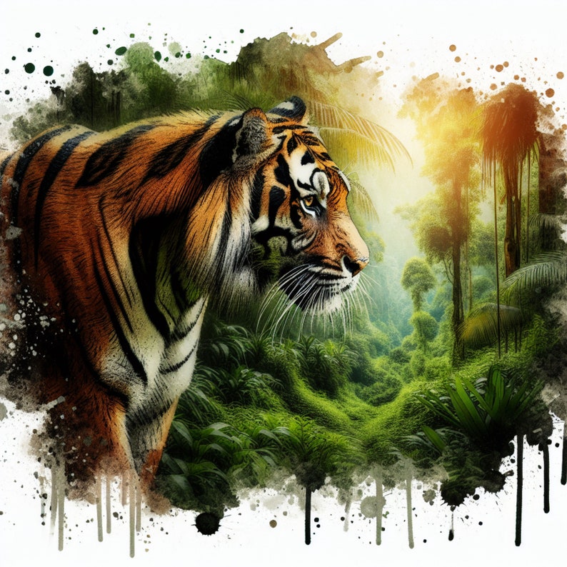 Endangered Species | Animals | Sunda Island Tiger Digital Art | Tigers ...