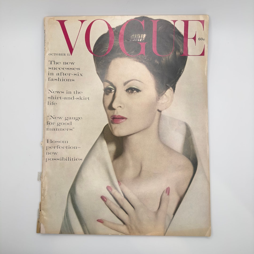 RARE VINTAGE VOGUE Magazine October 15, 1959, Cover by the Iconic ...