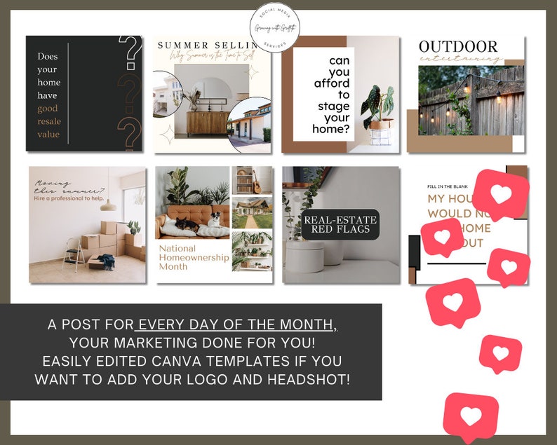 June Social Media Posts With Captions | Real Estate Agent Social Media ...