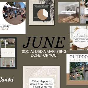 June Social Media Posts With Captions | Real Estate Agent Social Media ...