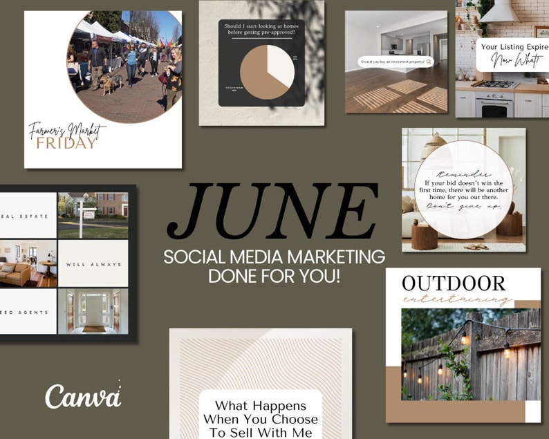 June Social Media Posts With Captions | Real Estate Agent Social Media ...