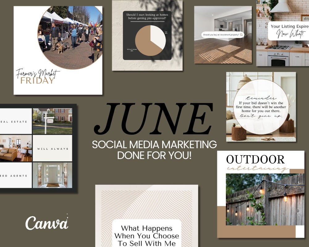 June Social Media Posts With Captions | Real Estate Agent Social Media ...
