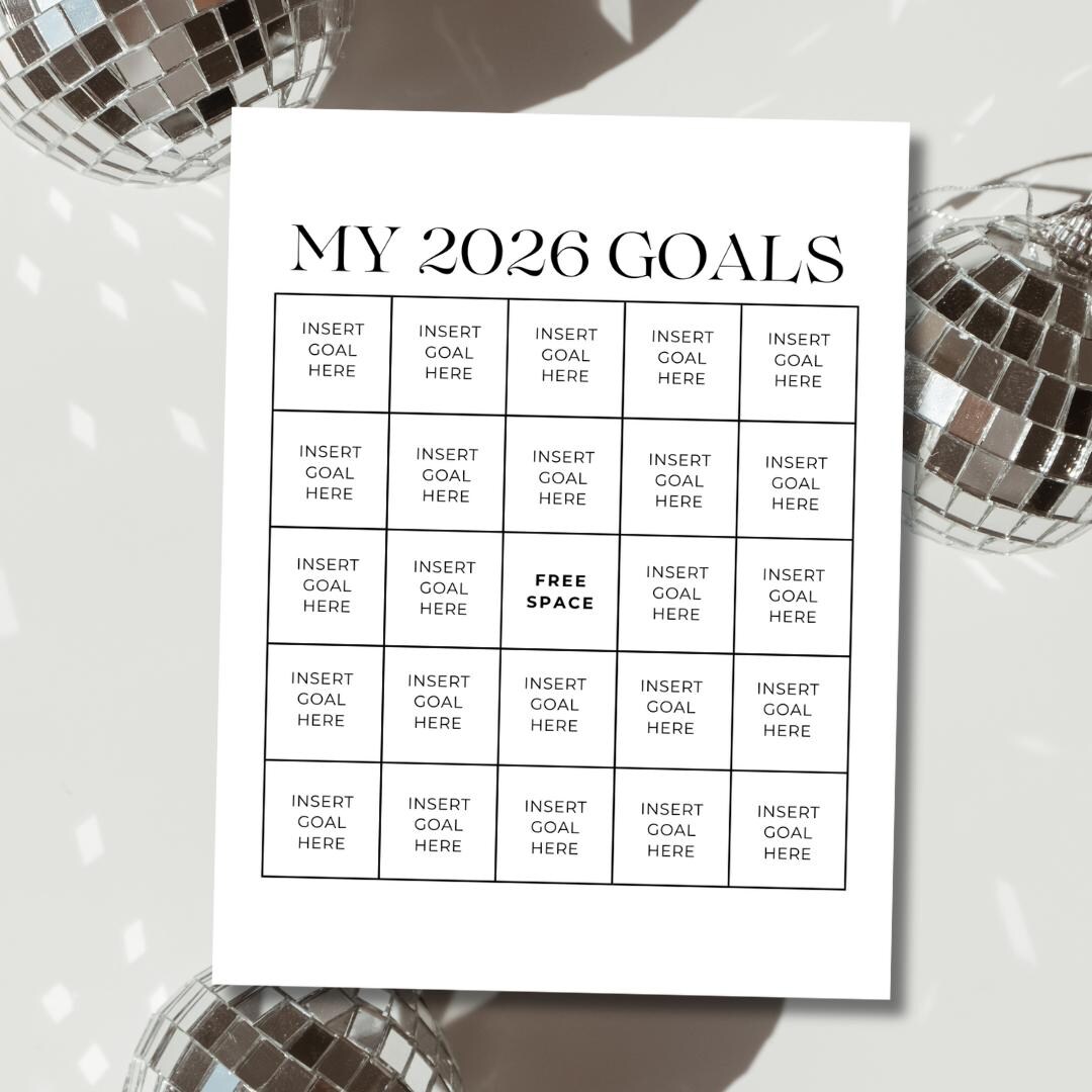 2026 Bingo Card Goal Maker Template - Etsy