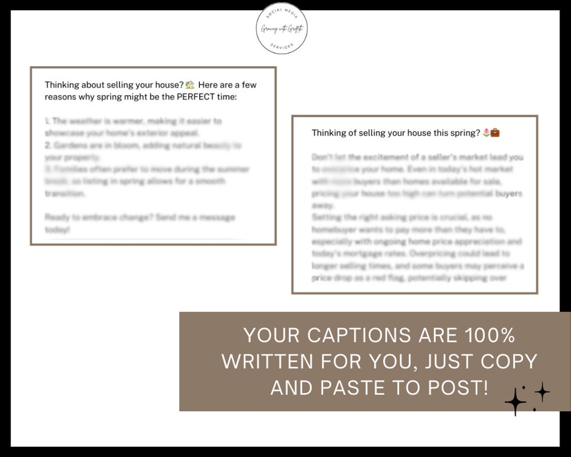 March Social Media Posts With Captions | Real Estate Agent Social Media ...