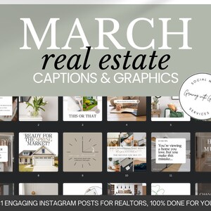 March Social Media Posts With Captions Real Estate Agent Social Media ...