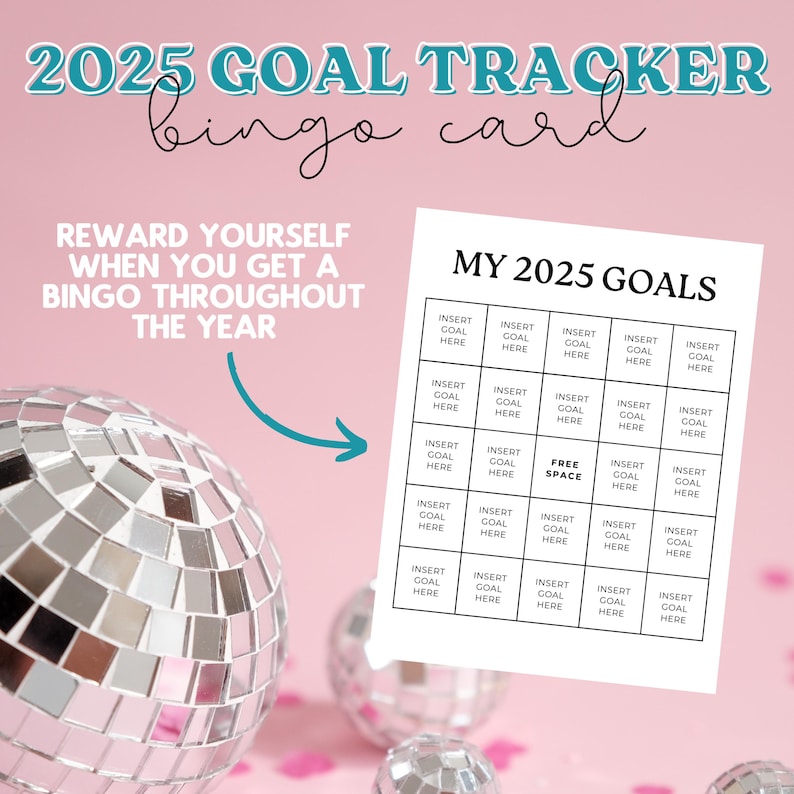 2025 Bingo Card Goal Maker Template - Etsy