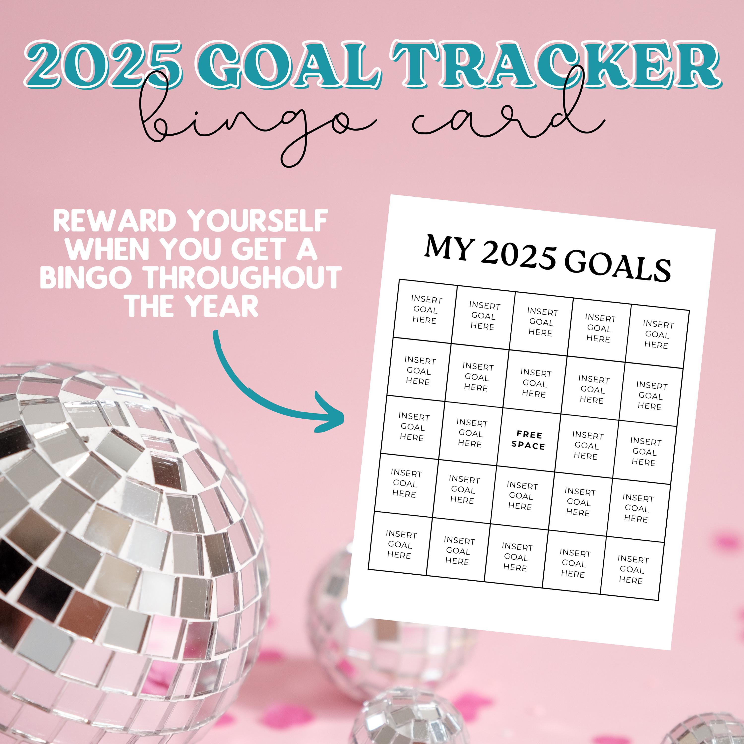 2025 Bingo Card Goal Maker Template - Etsy