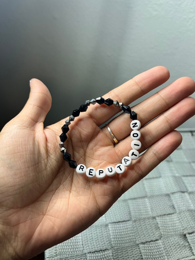 Handmade Taylor Swift Reputation Beaded Bracelet - Etsy
