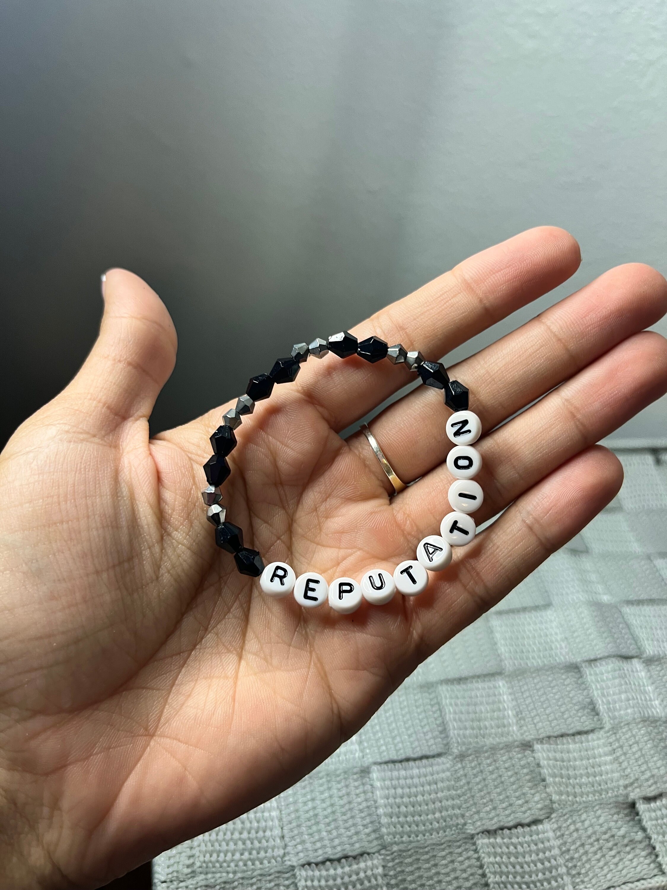 Handmade Taylor Swift Reputation Beaded Bracelet - Etsy