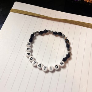 Handmade Taylor Swift Reputation Beaded Bracelet - Etsy