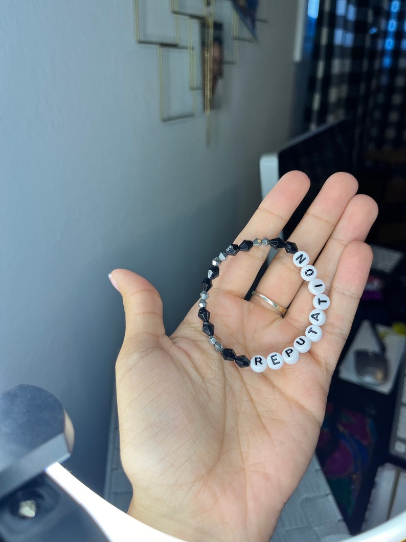 Handmade Taylor Swift Reputation Beaded Bracelet - Etsy