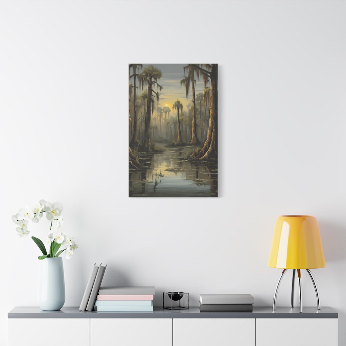 Swamp Painting, Swamp Oil Painting Print, Louisiana Swamp Painting With ...