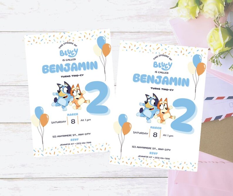 Bluey Invitation | Digital Download | Editable Invitation Printable ...