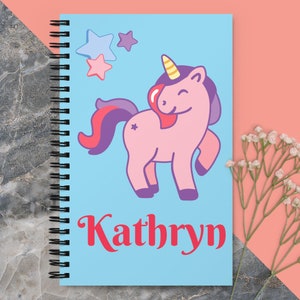 Custom Unicorn Spiral Notebook - Etsy