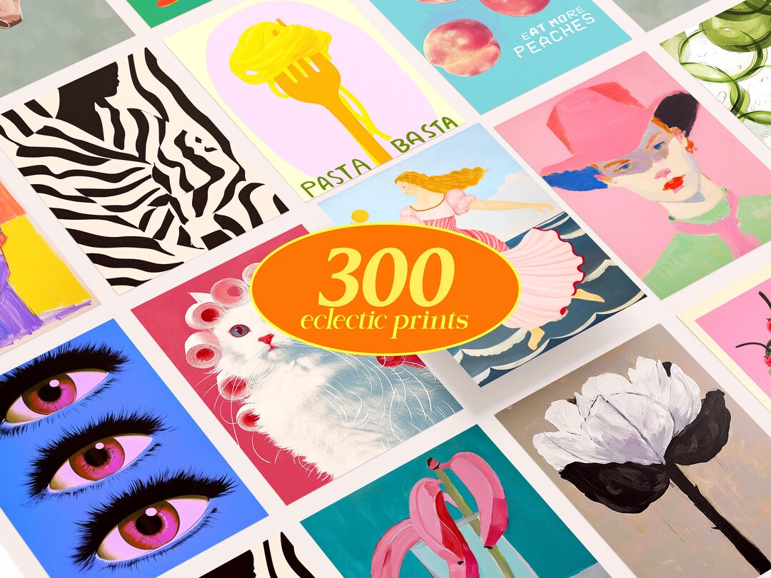 Lote de 300 carteles imprimibles para decoración de pared, para uso ...