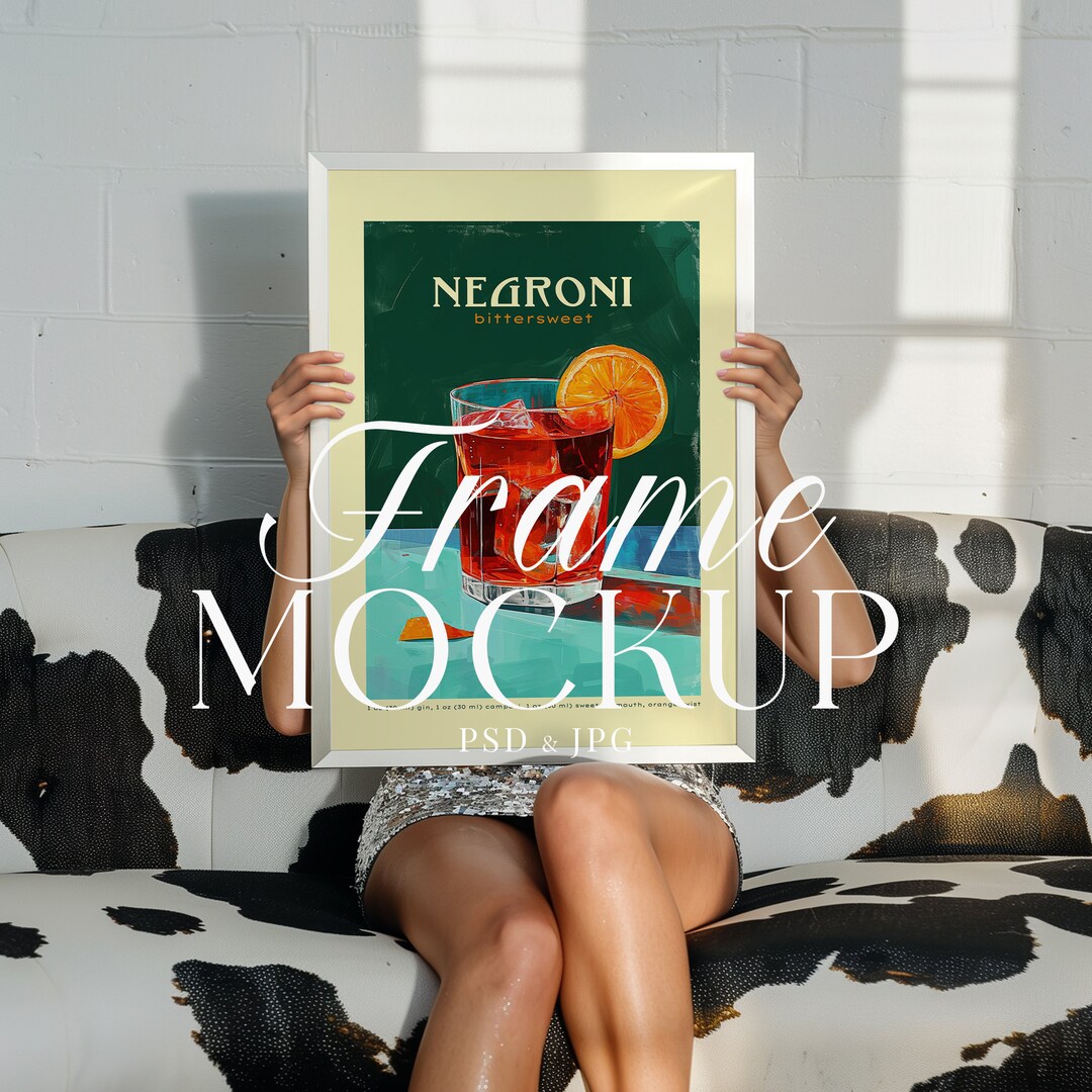 Poster Mockup Frame With Person, Retro DIN A ISO Print Display, PSD ...