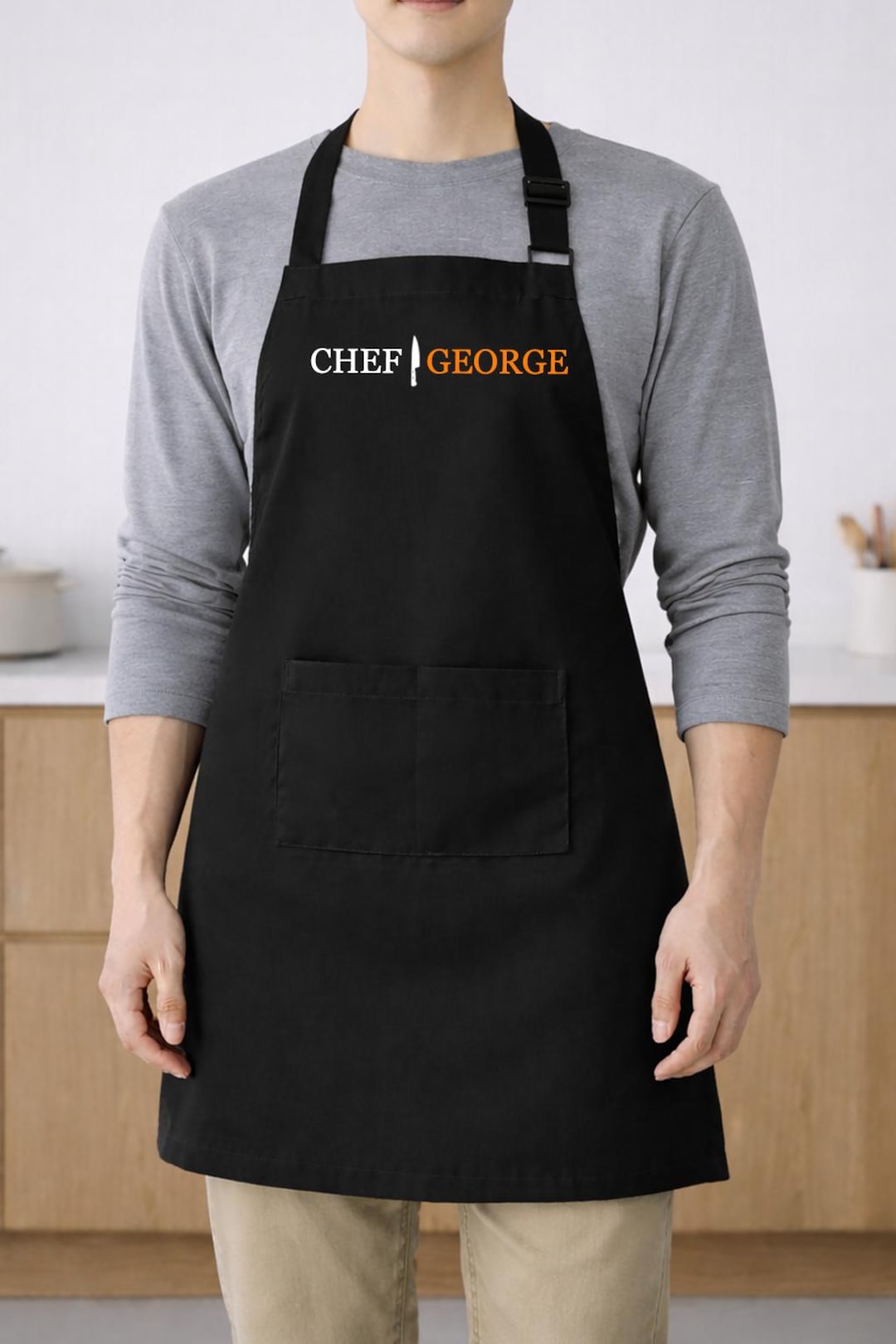 Black Bib Apron - Chef Apron for Home Cooks, Bakers | High-quality ...