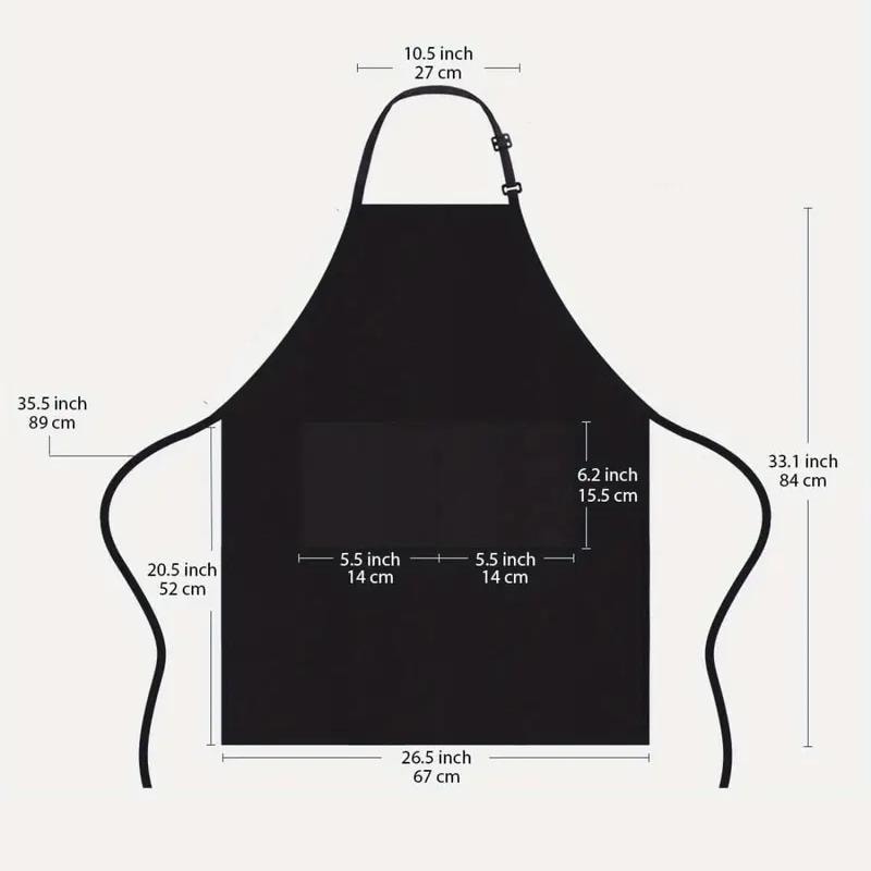 Personalized Masterchef Aprons | 100% Polyester Black Bib Apron | Gift ...