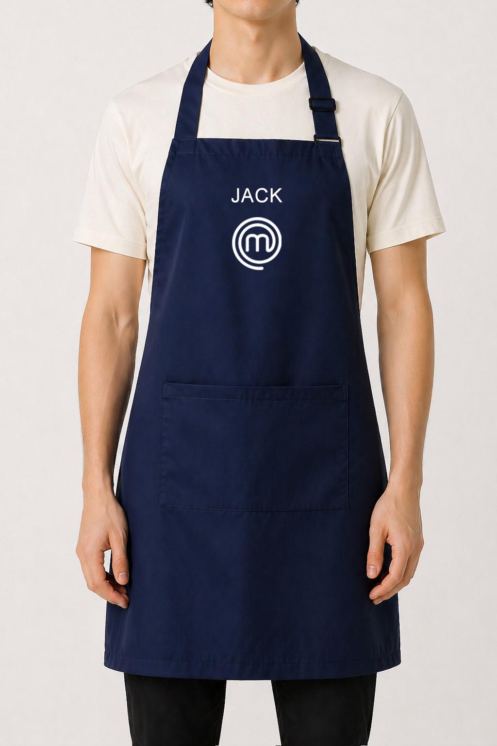 Custom Master Chef Apron With White Text | Lightweight Polyester in ...
