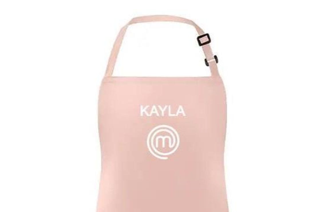 Personalized Masterchef Apron Blush Pink | Lightweight 100% Polyester ...