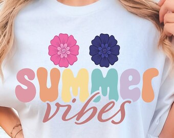 Summer Vibes SVG, Retro Summer Svg, Groovy Summer Vibes Smiley Face Png ...