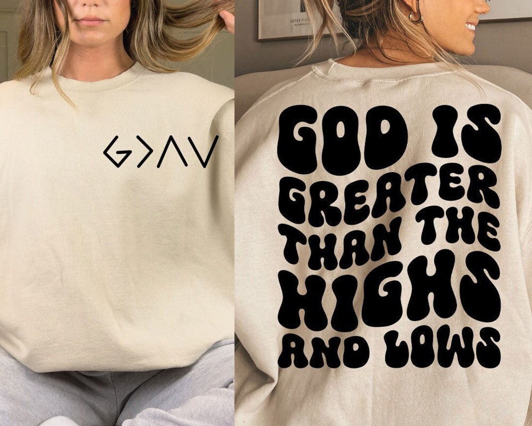 God is Greater Than the Highs and Lows SVG and PNG, Bible Quote Svg ...