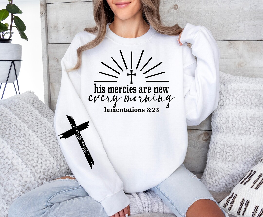 Elegant Christian Quotes SVG PNG, His Mercies Are New Every Morning Svg ...