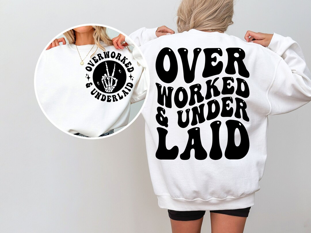 Overworked and Underlaid Svg Png, Sarcastic Svg, Sarcasm Png, Retro Png ...