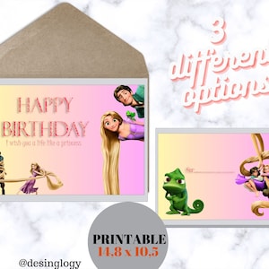 Disney Birthday Card Birthday Card Birthday Printable Card Digital ...