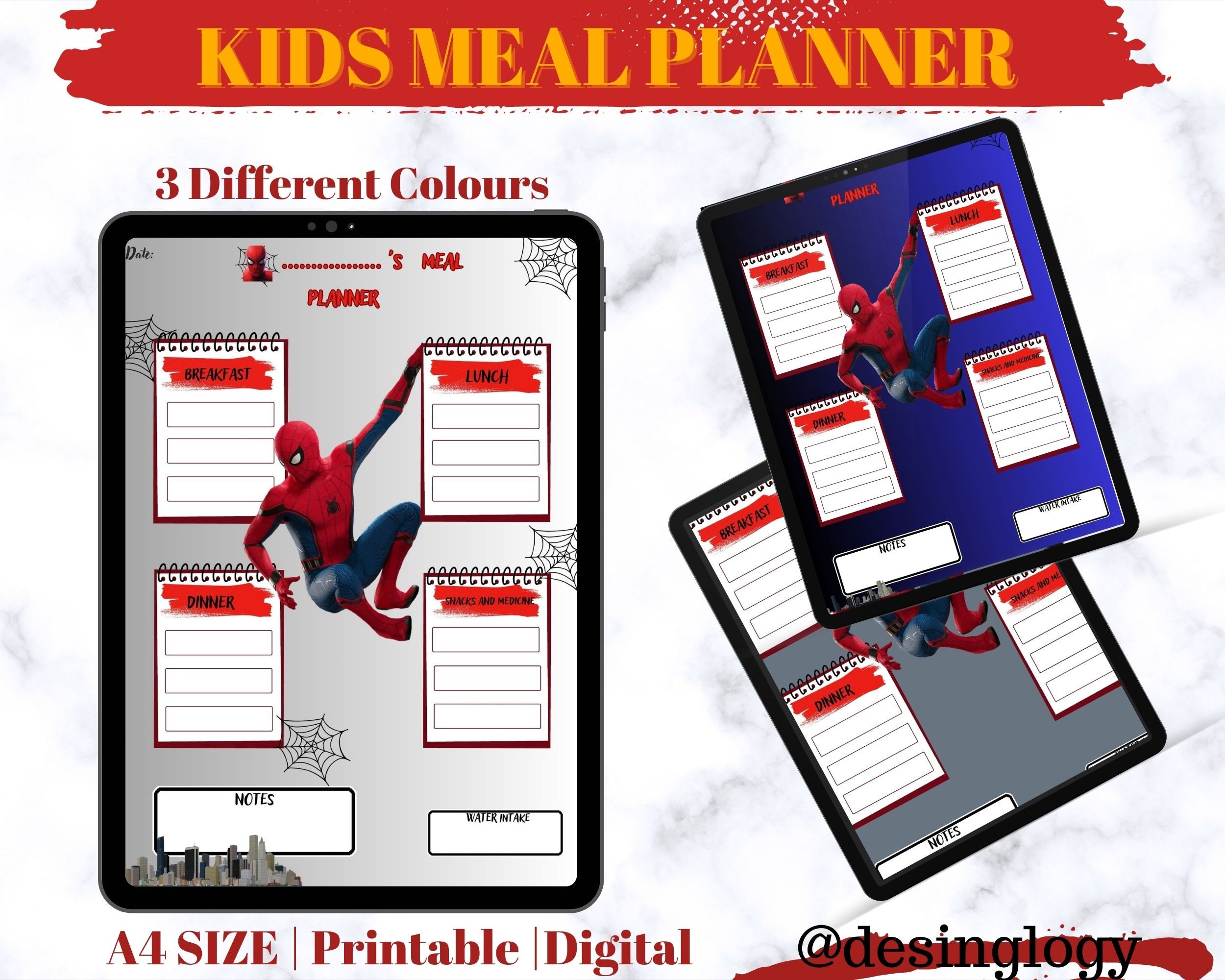 Kids Meal Planner meal Planner printable Planner menu Planner daily ...
