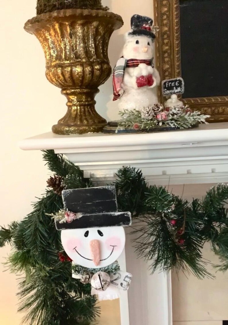 Sweet Cozy Cottage Farmhouse Snowman Ornament. - Etsy