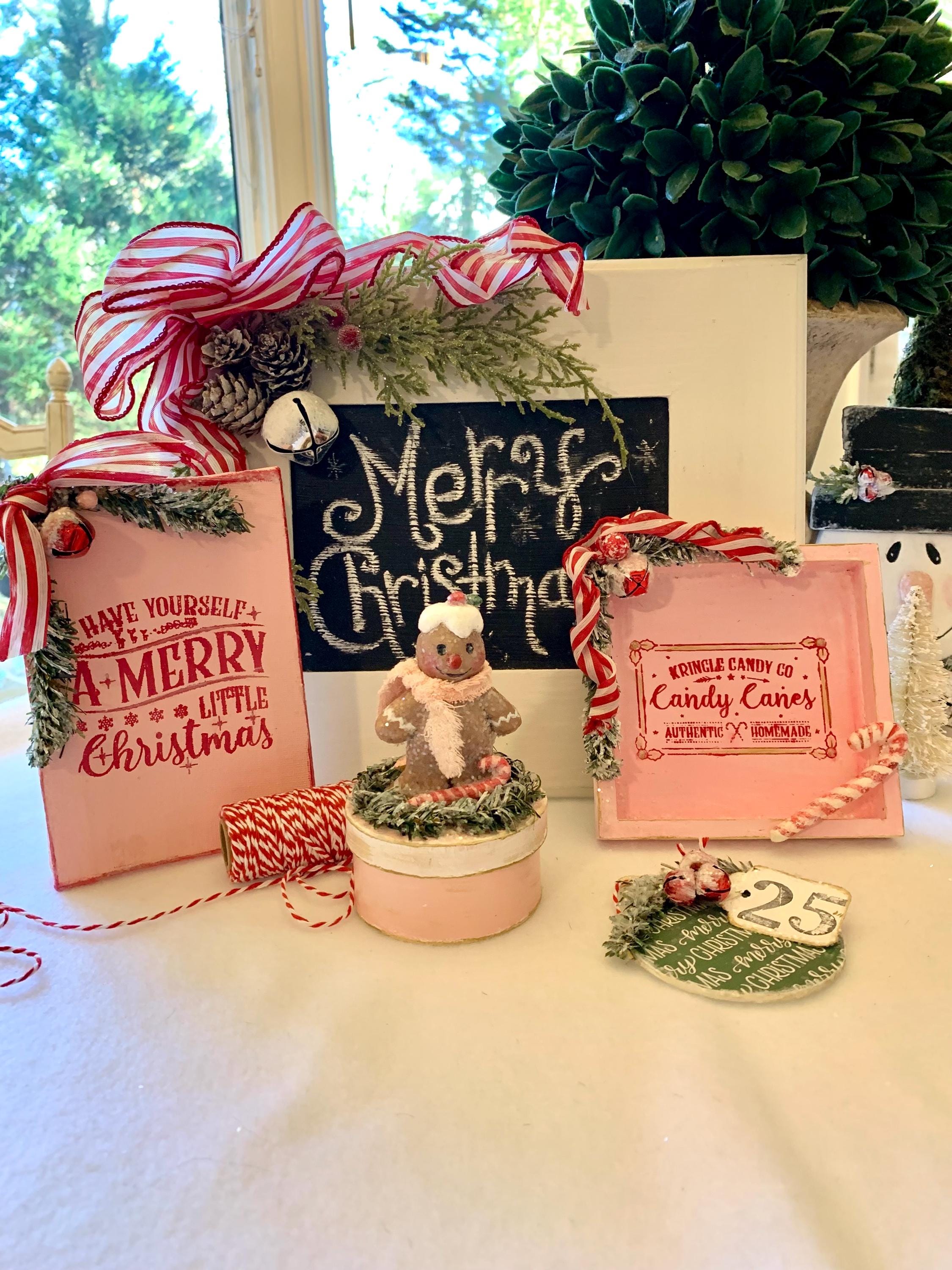 Sparkley Pink Gingerbread Whimsical Christmas Keepsake Box - Etsy