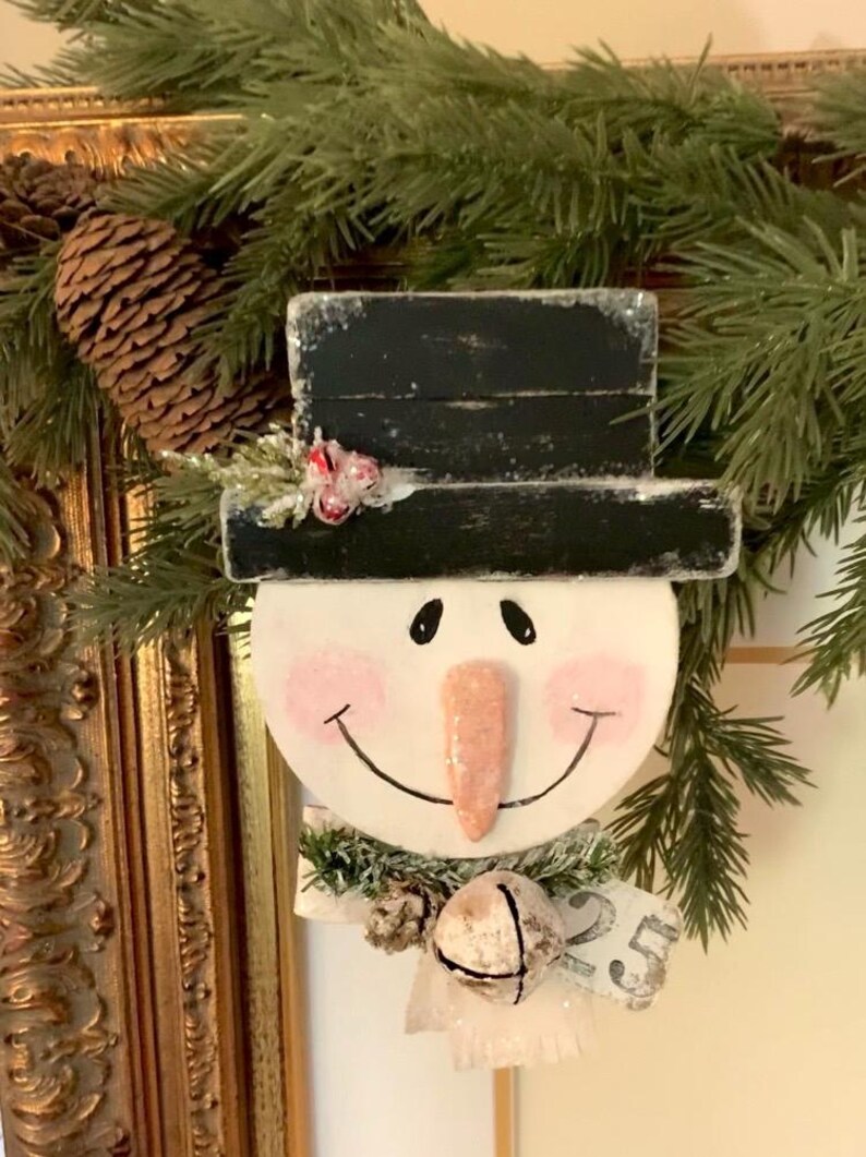 Sweet Cozy Cottage Farmhouse Snowman Ornament. - Etsy