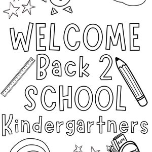 Back to School Color Page - Etsy