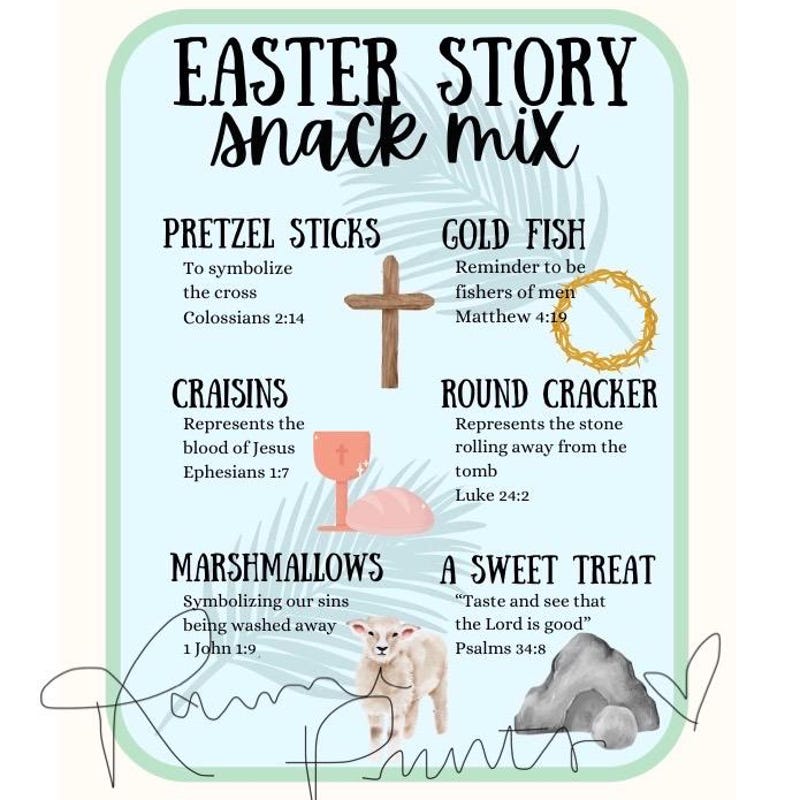 The Easter Story Snack Mix - Etsy