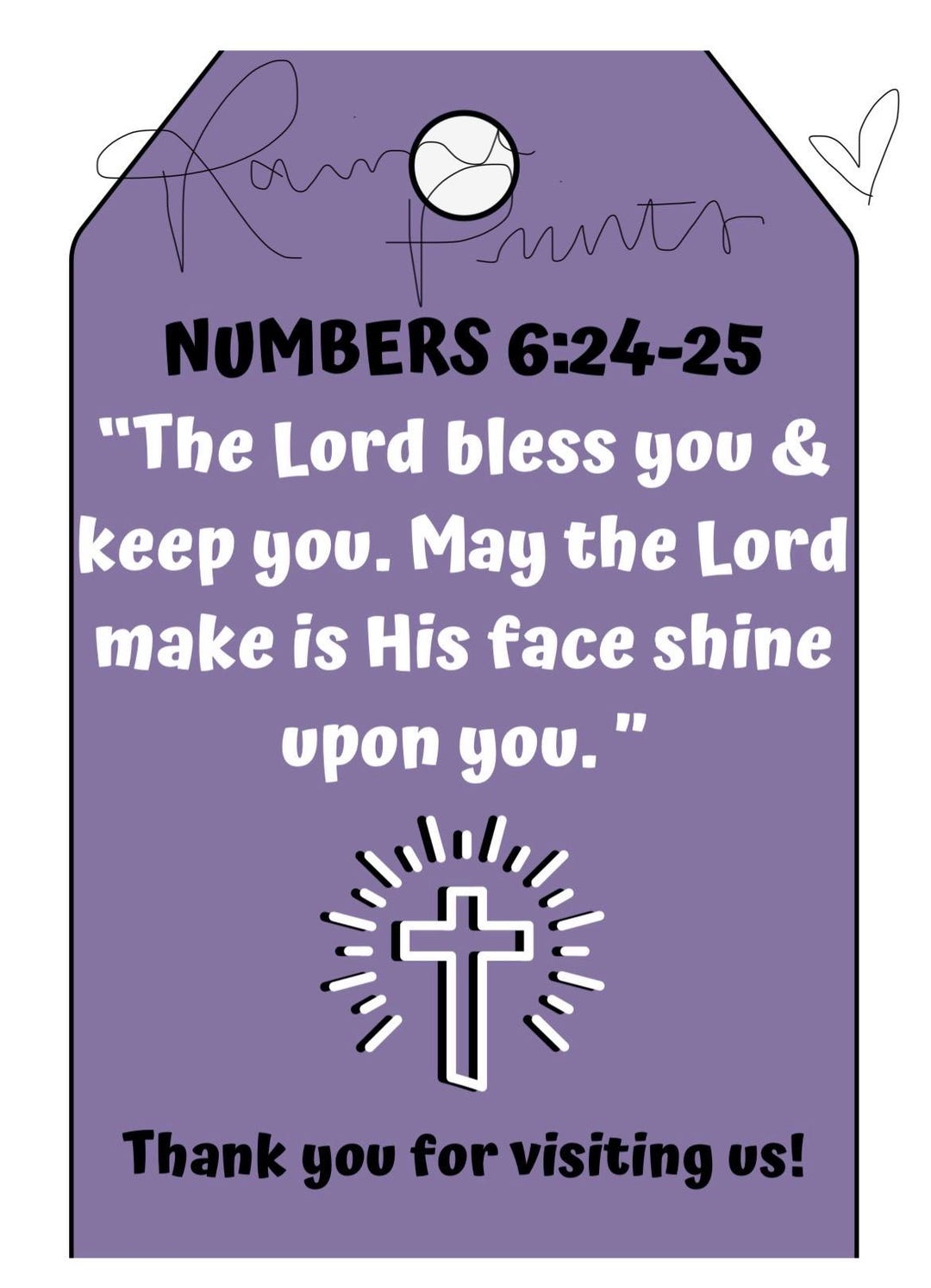Bible Verse Treat Bag Tag | Bible Verse Gift Tag - Etsy