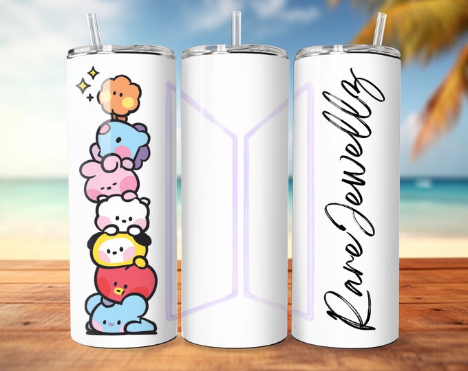 BTS BT21 Cutie Steel Tumbler, BTS Merch, BT21 Merch, BT21 Cup, BT21 ...