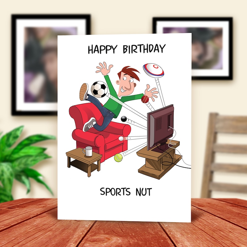 Sports Birthday Card - Etsy