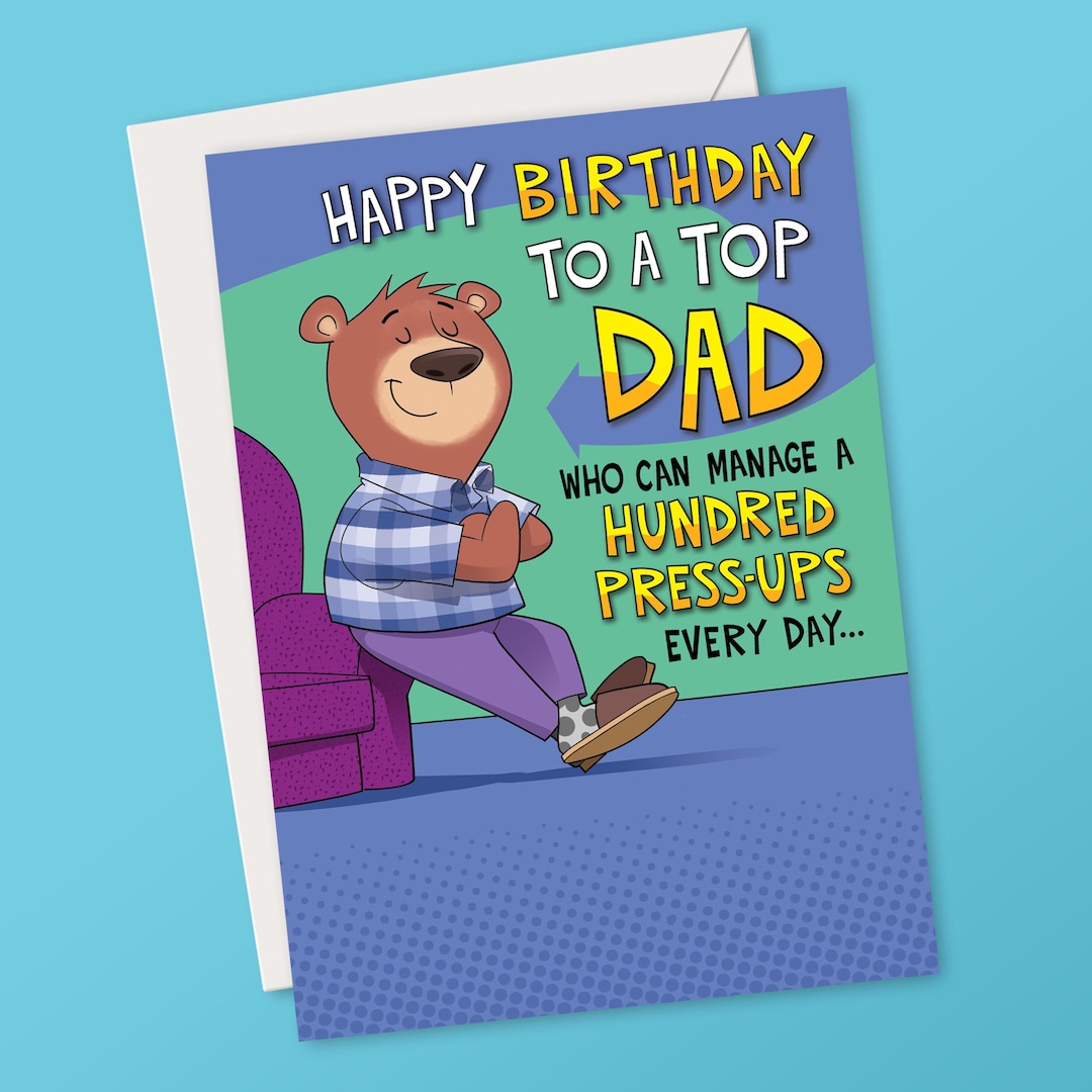 Funny Dad Birthday Card. Happy Birthday to a Dad Who Can Do a Hundred ...