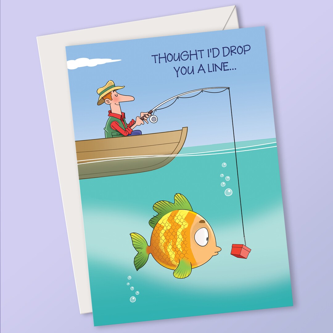 Drop You a Line Birthday Card. - Etsy