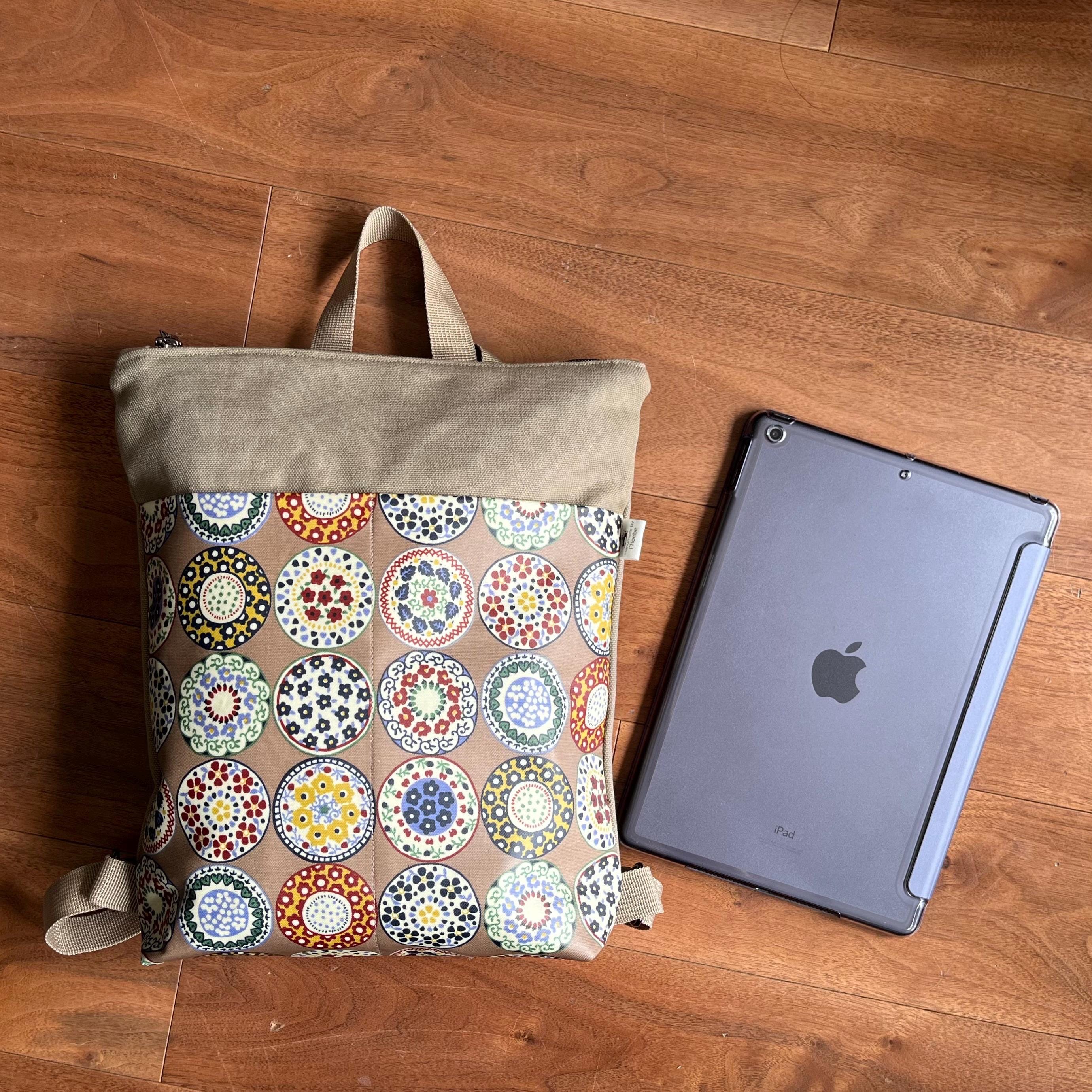 Japanese Oilcloth Backpack: Two-tone Design Matching Wallet - Etsy