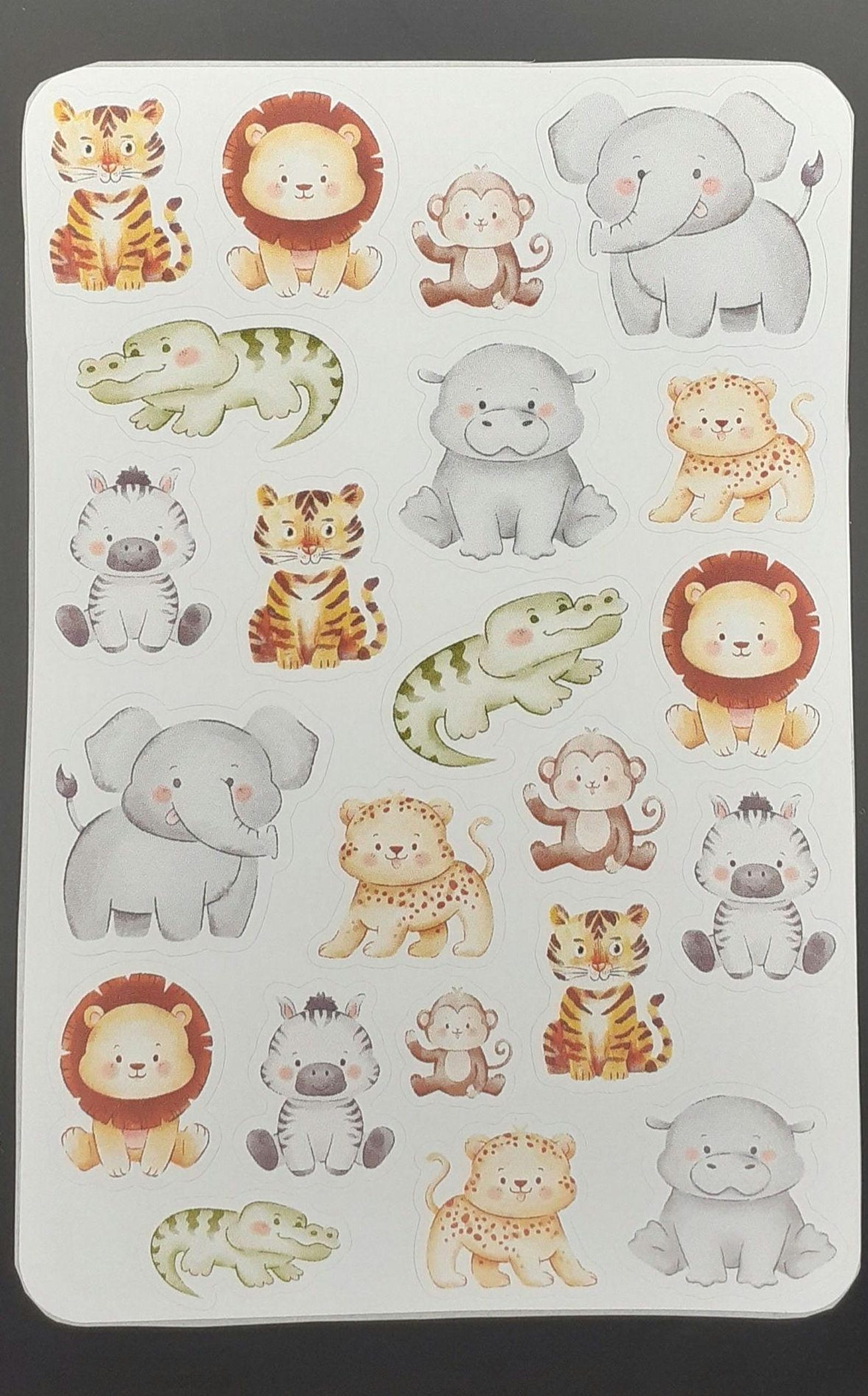 Safari / Wild Animal Sticker Sheet - Etsy