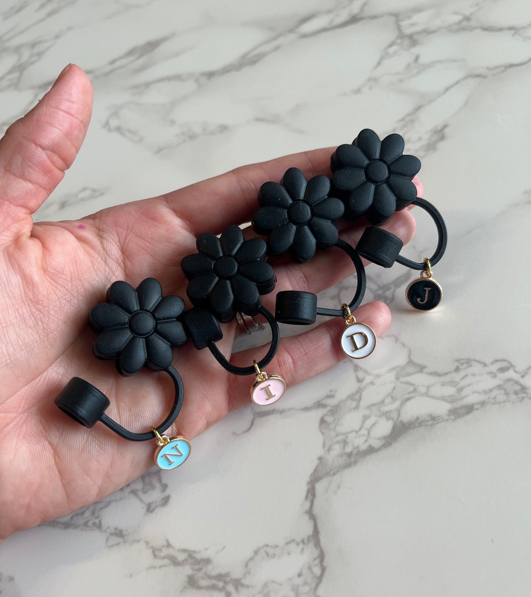 Black Straw Topper, Custom Straw Cover, Drink Cover, Quencher Straw ...