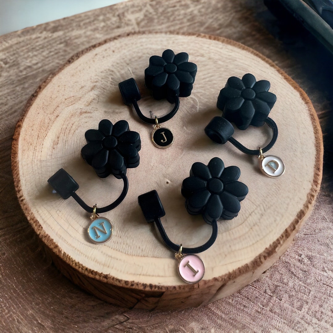 Black Straw Topper, Custom Straw Cover, Drink Cover, Quencher Straw ...