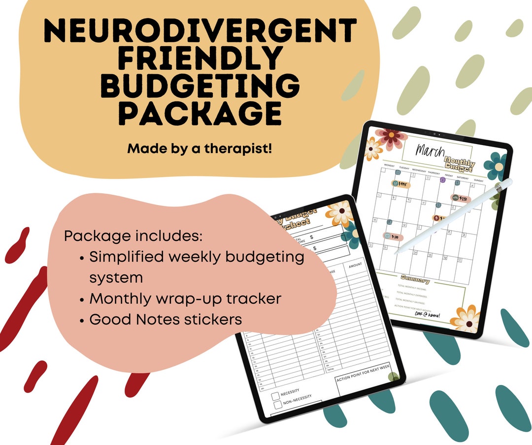 Digital Budget Planner Package for Beginners, Adhd/autism ...