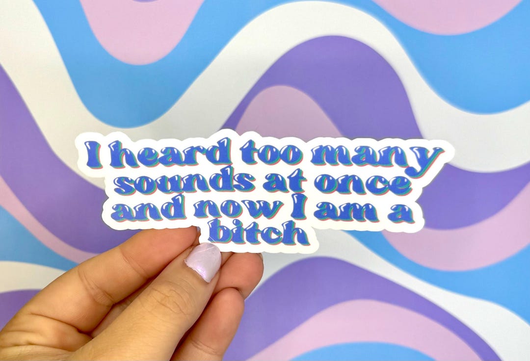 Overstimulated ADHD Too Many Sounds Sticker Neurodivergent Mental ...