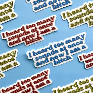Overstimulated ADHD Too Many Sounds Sticker Neurodivergent Mental ...